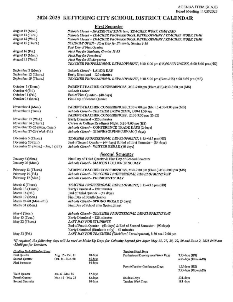 Kettering Schools Calendar 2025-2026 Printable - calendar.sorteasport.com
